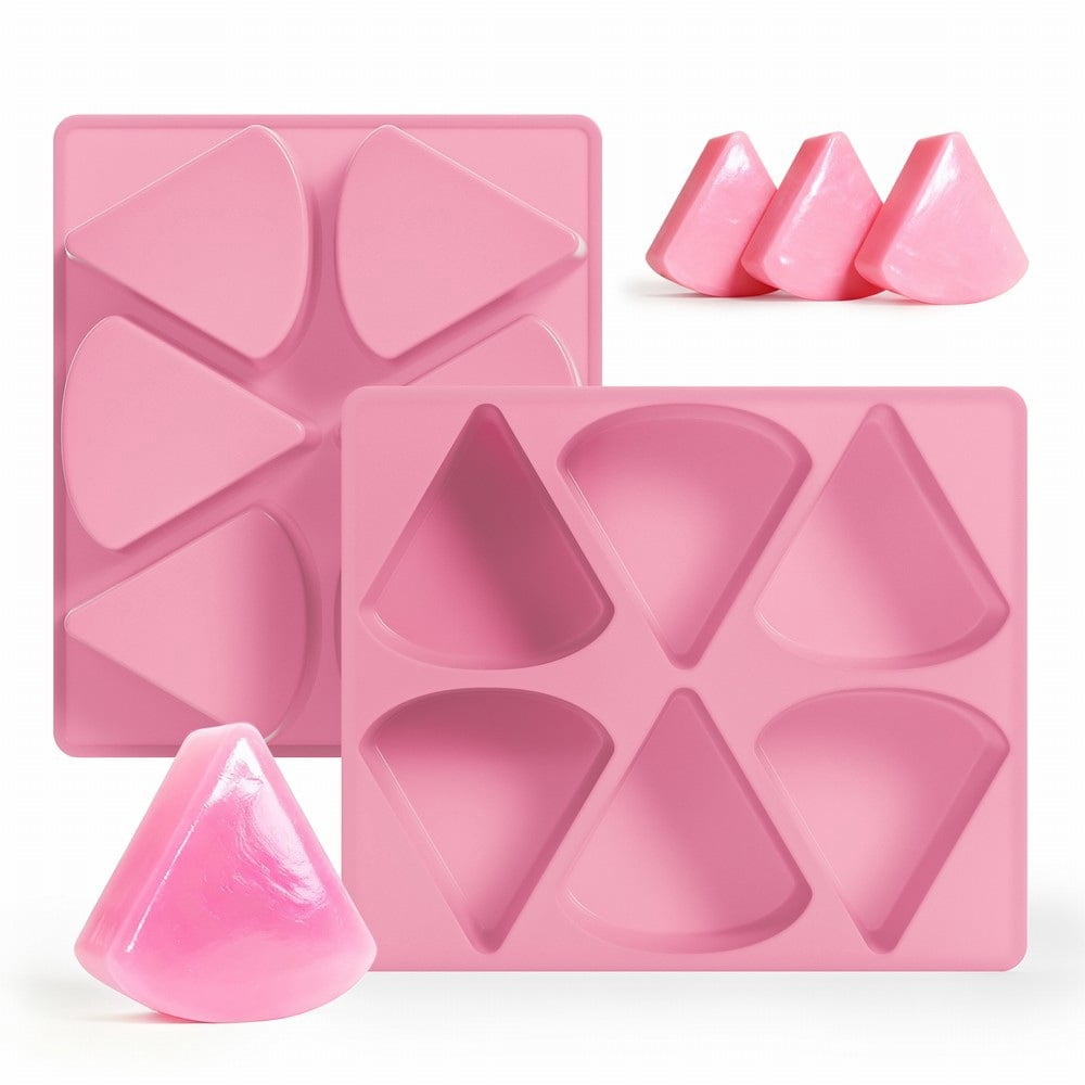 6-hole oval triangle soap mold, 1pc hand-made glue mold, easy to fall ...