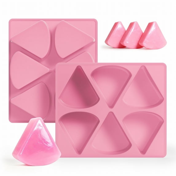 6-hole oval triangle soap mold, 1pc hand-made glue mold, easy to fall ...