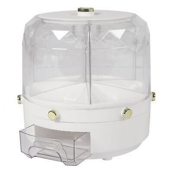 6 in 1 360° Rotating Grain Cereal Dispenser Storage Box Kitchen Rice ...