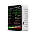 6-in-1 Air Quality Monitor, Large Screen Detector for PM2.5 HCHO TVOC ...
