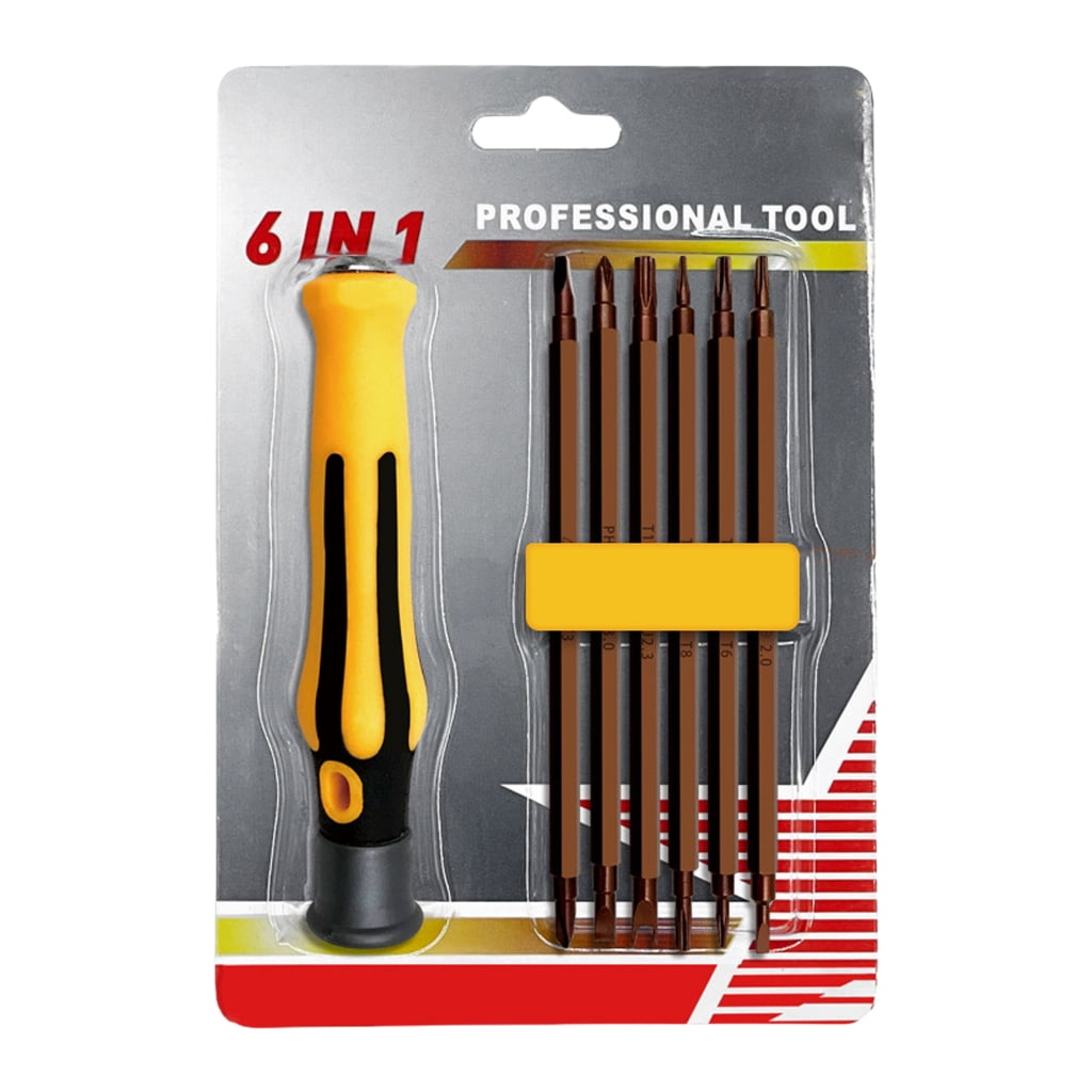 6 in 1 Alloy Steel Screwdriver Set Magnetic Design for Easy Screw ...