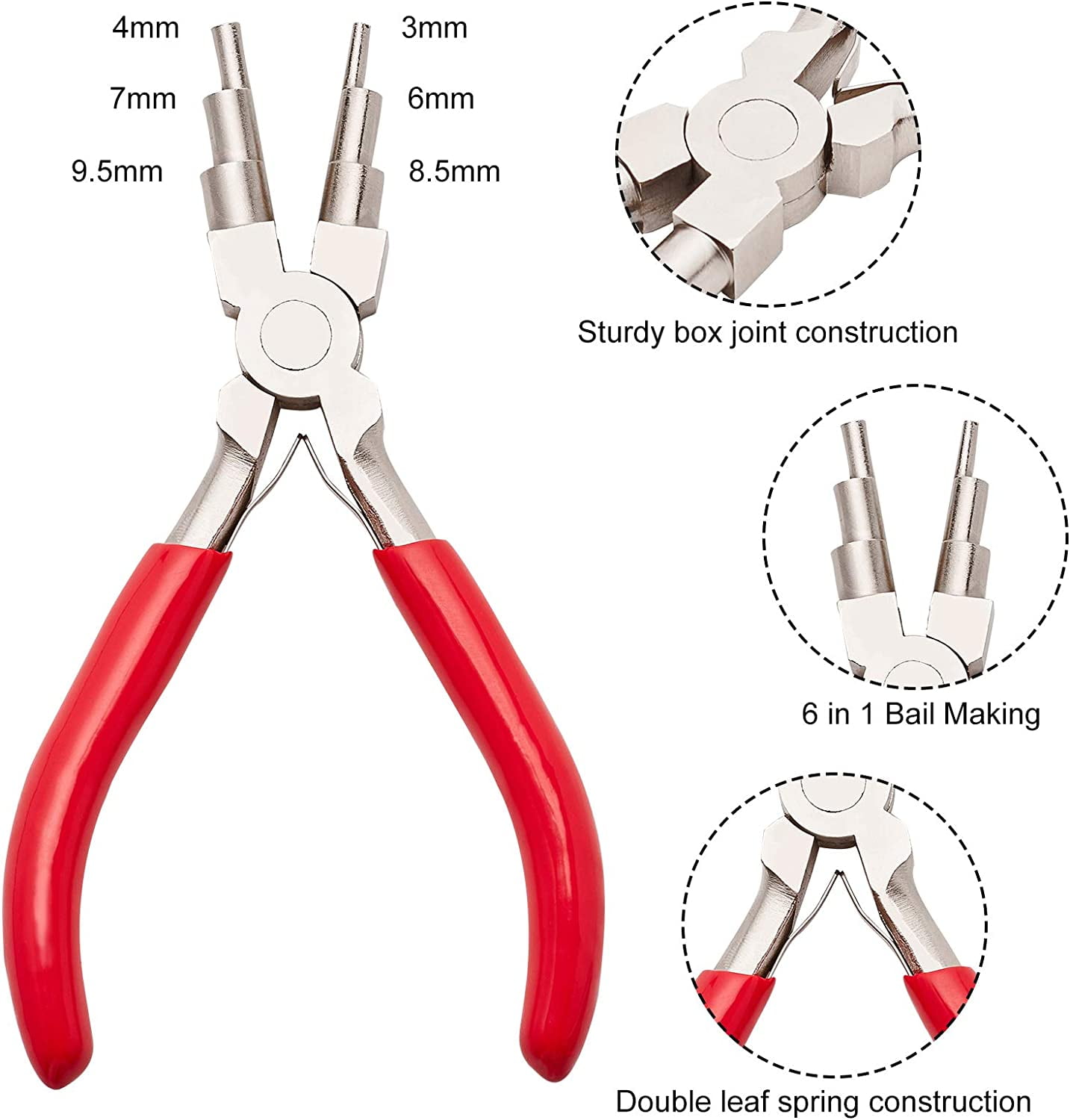6 in 1 Bail Making Pliers Wire Looping Forming Pliers with Non-Slip ...