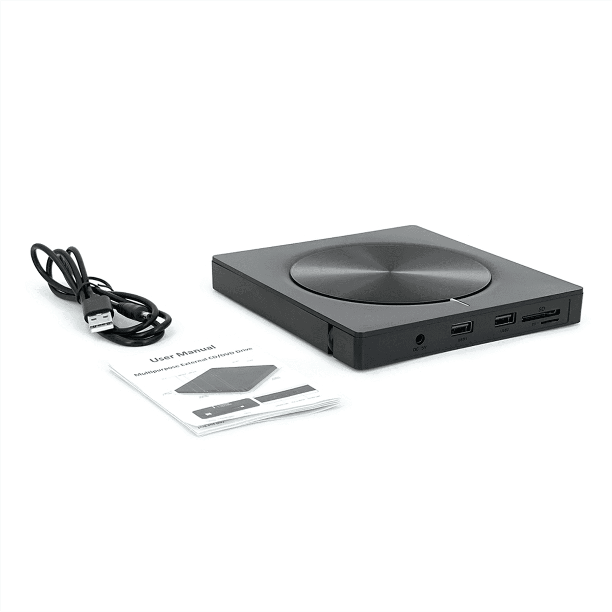 6 in 1 Burner Portable External USB3.0/Type-C Dvd-Rw Disc Optical Drive ...