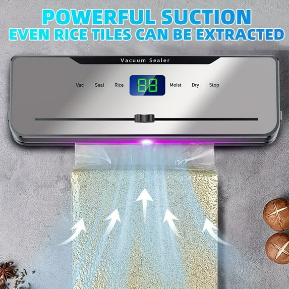 6-in-1 Commercial Food Vacuum Sealer Machine with 30 Free Bags, Dry ...