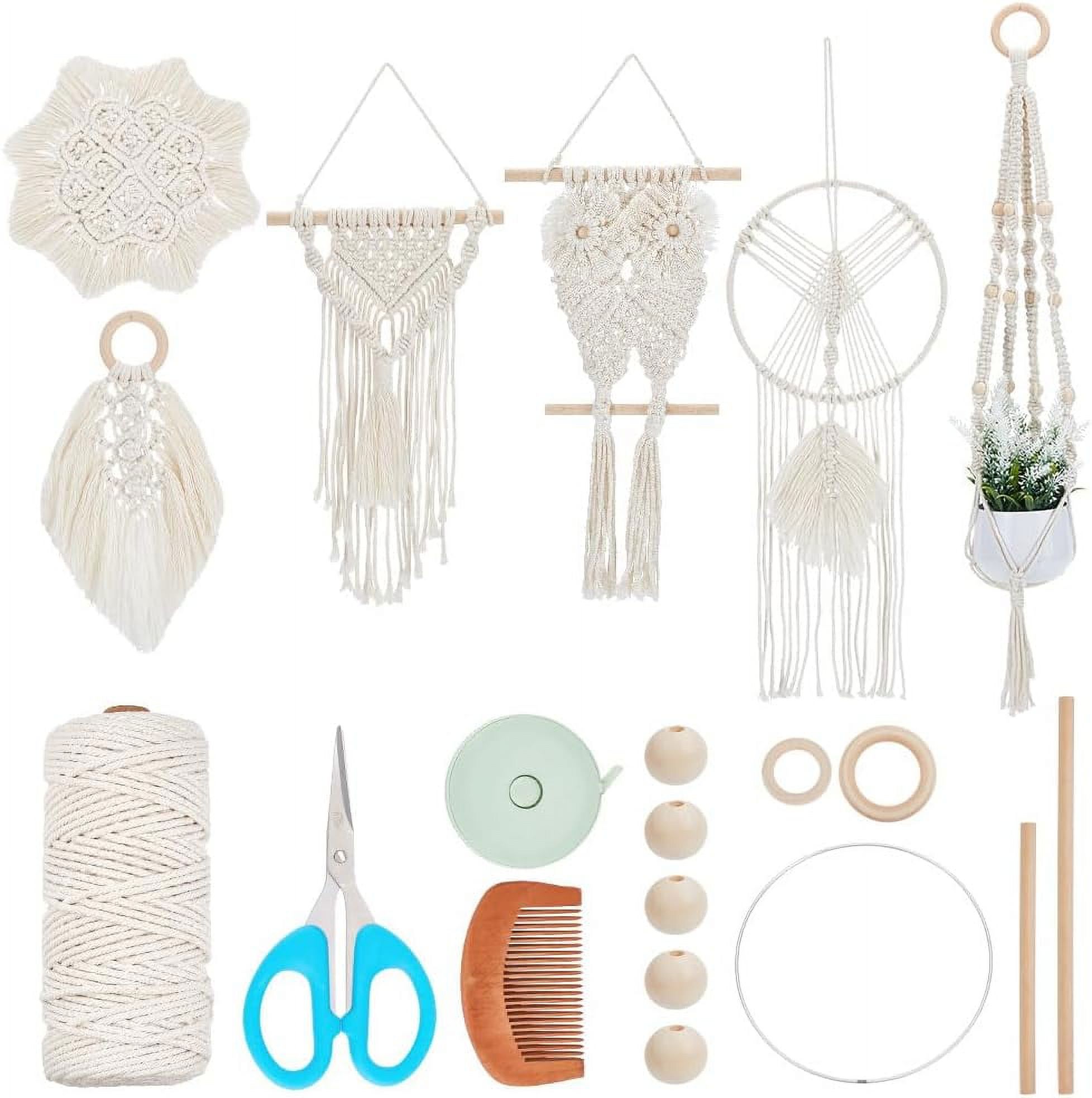 6 in 1 DIY Macrame Kit All in One Macrame Making Kits for Adults ...