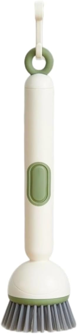 6-in-1 Dish Brush with Detergent Dispenser 360° Rotating Scrubber for ...