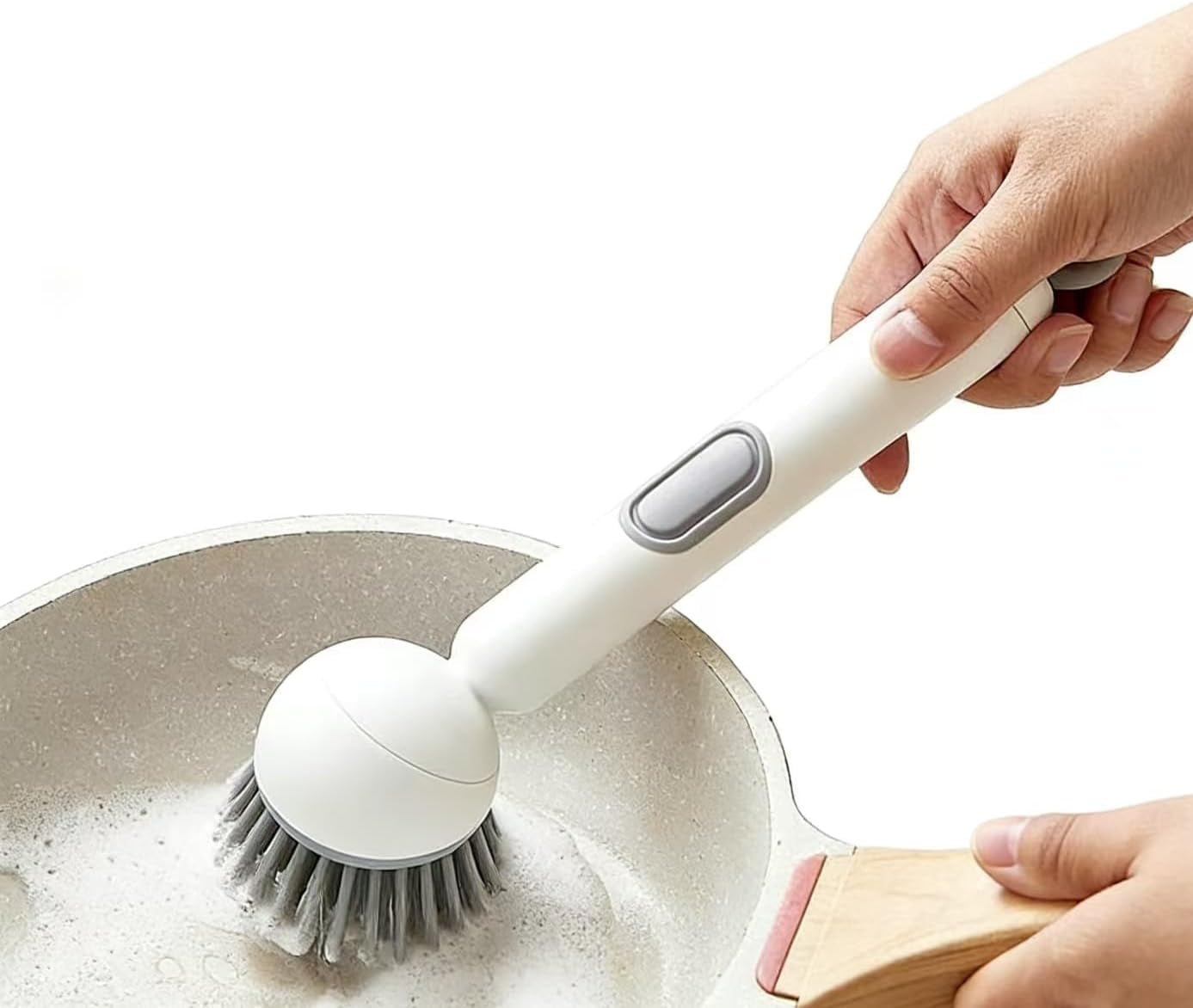 6-in-1 Dish Brush with Detergent Dispenser – Adjustable Angle ...