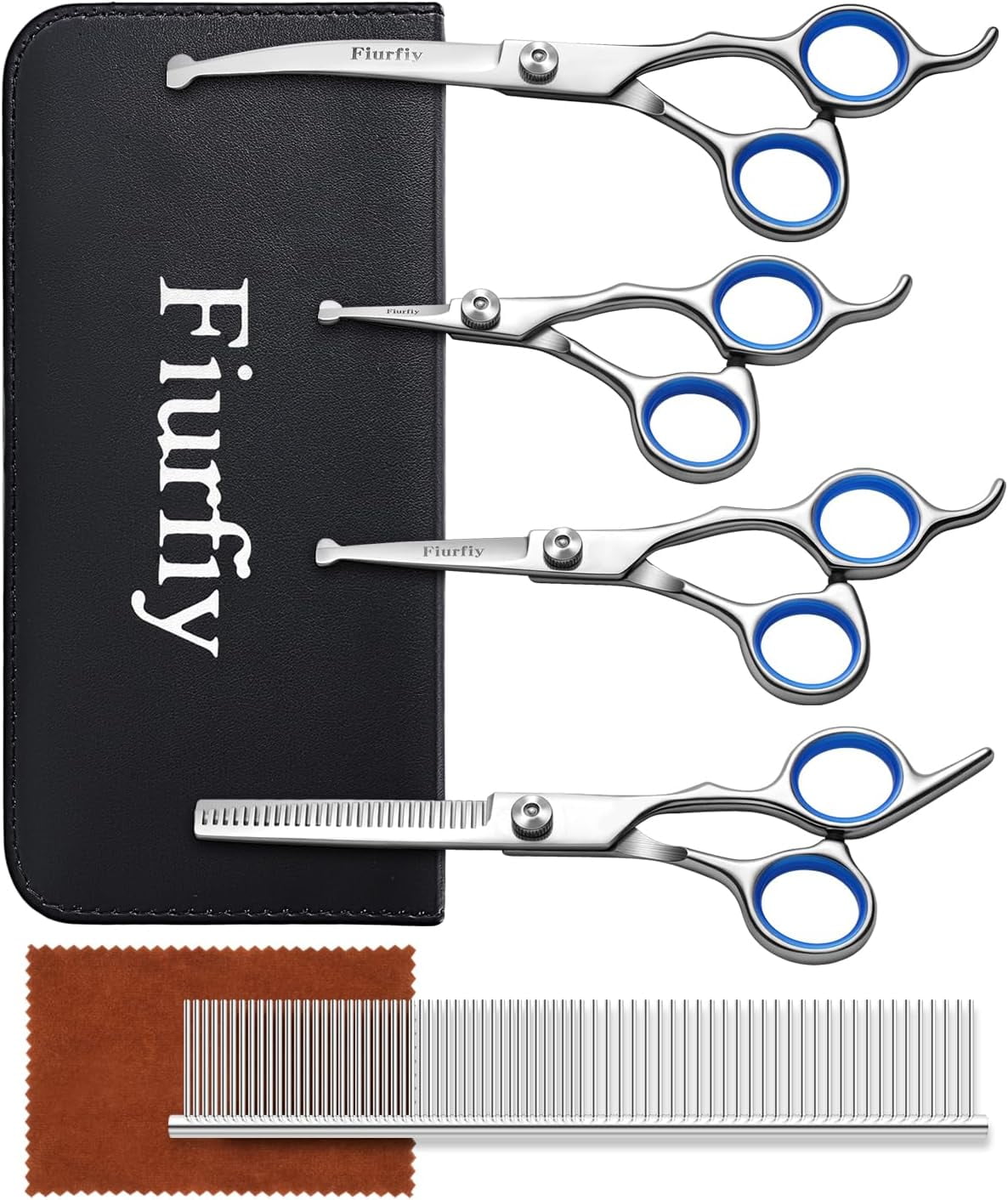 6-in-1 Dog Grooming Scissors - Professional Stainless Steel Hair ...