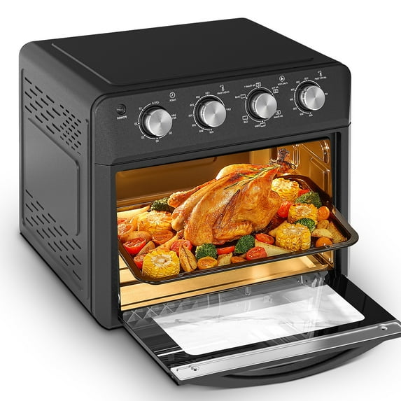 6-in-1 Dropdown-Door Countertop Convection Oven, 27.5QT Air Fryer Oven ...