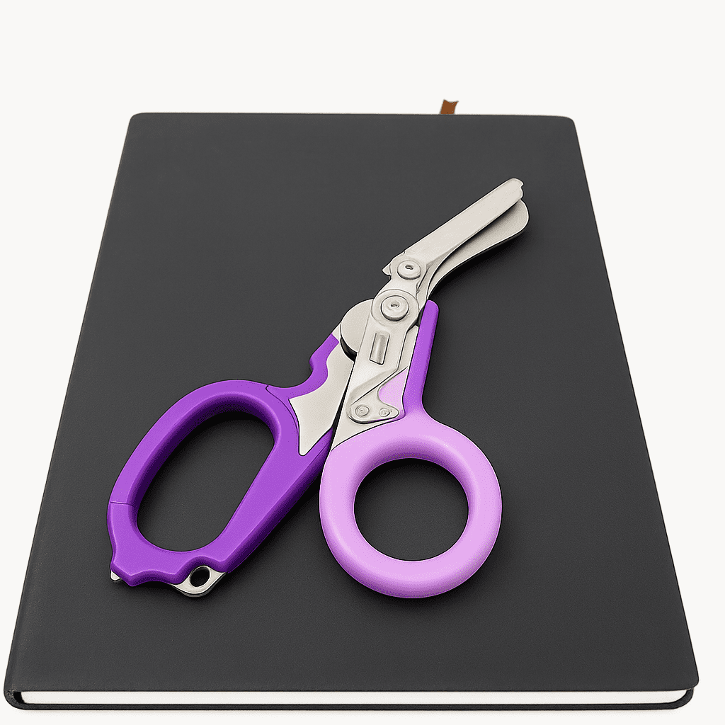 6-in-1 Emergency Shears[PURPLE] - Heavy Duty 420HC Stainless Steel ...