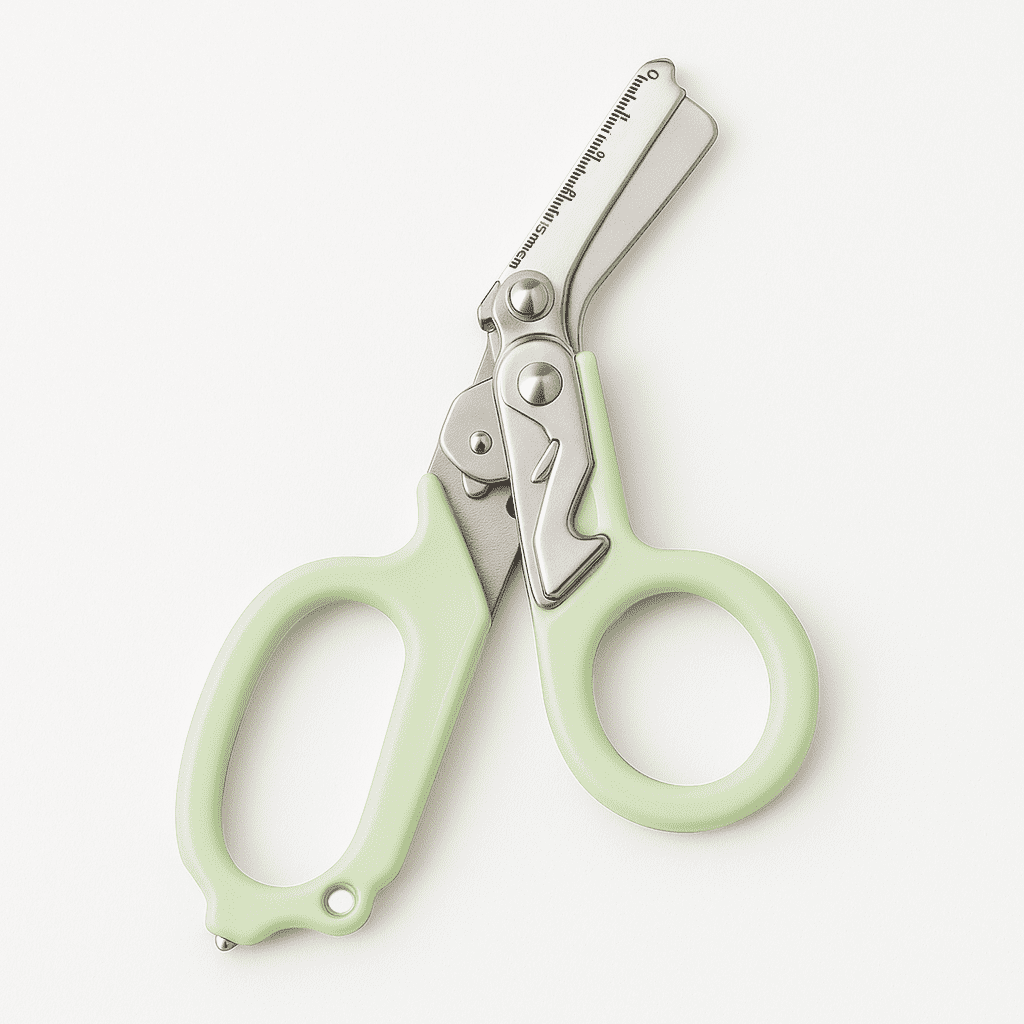 6-in-1 Emergency Shears[SILVER+GLOW HANDLE] - Heavy Duty 420HC ...