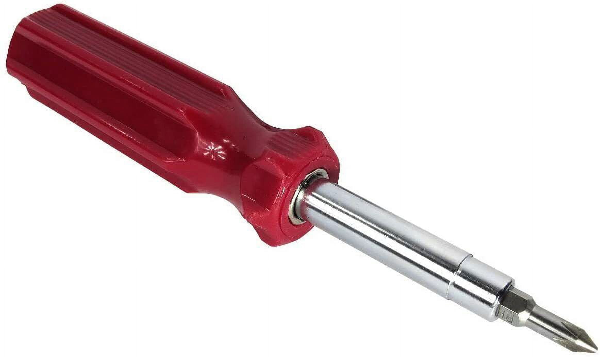 6-in-1 Flathead Slotted & Phillips Reversible Screwdriver PH1 PH2 Nut ...