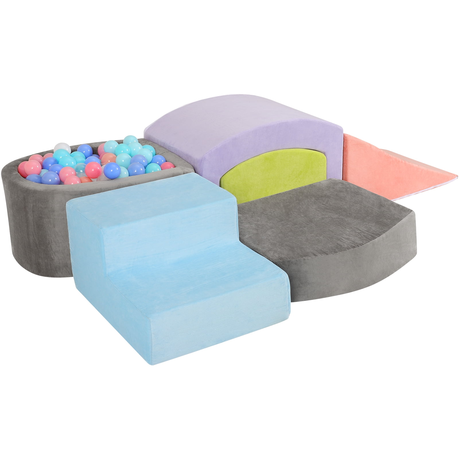 6 in 1 Foam Climbing Blocks for Toddlers Aged 1-3, Soft Foam Climber ...