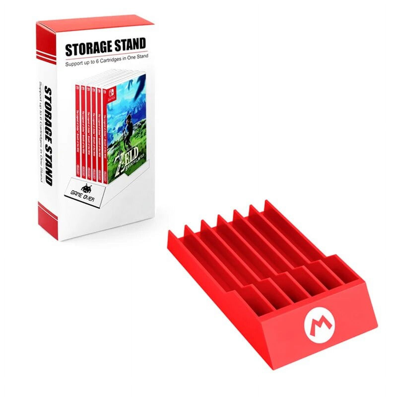 6 in 1 Game Card Cartridge Base Stand for Nintendo Switch OLED/Lite Red ...