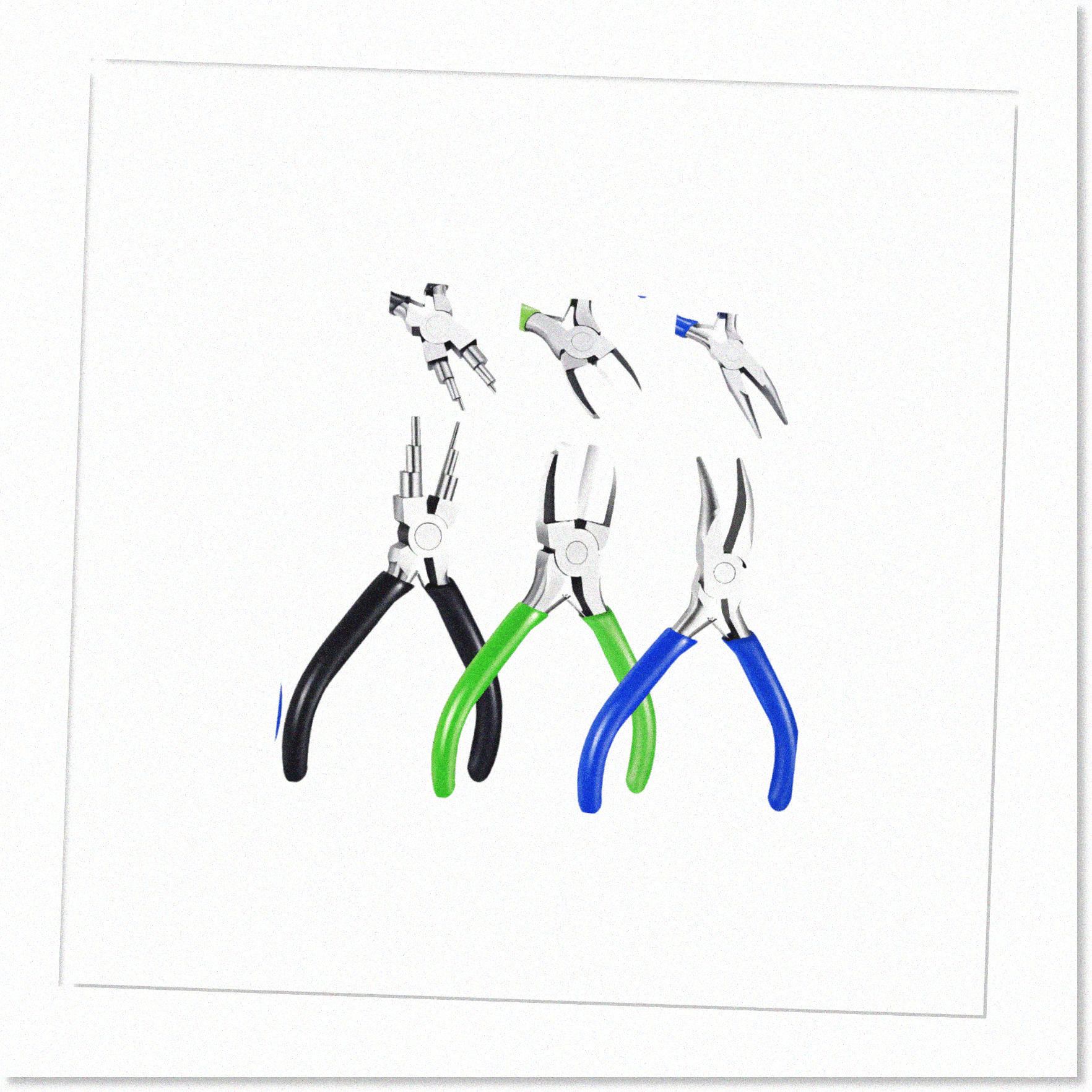 6-in-1 Jewelry Pliers Set - Nylon Nose, Bent Nose, Bail Making Looping ...