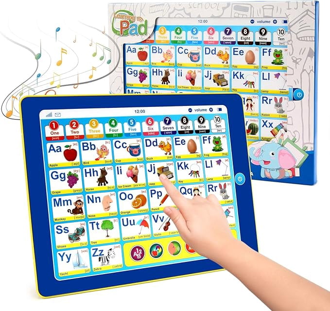 6-in-1 Kids Tablet with ABC/Words/Numbers/Color/Games/Music ...