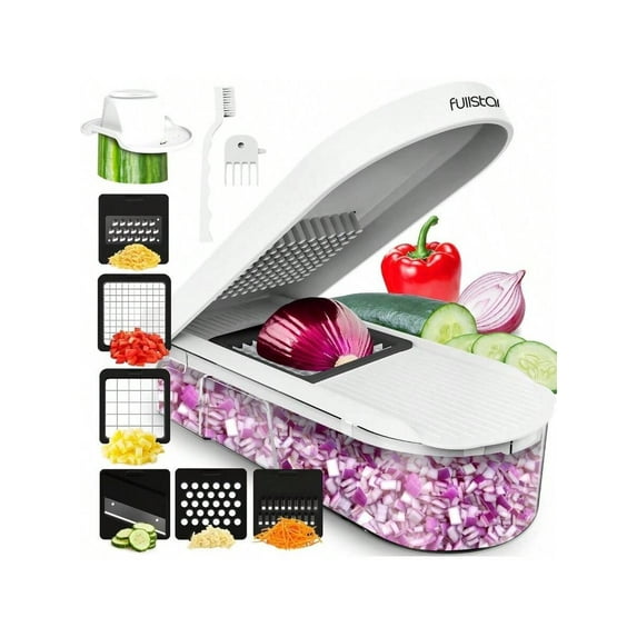 6-in-1 Mandoline Slicer, Vegetable Chopper & Cutter with Container ...