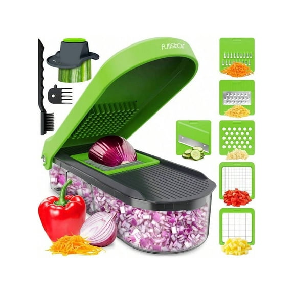 6-in-1 Mandoline Slicer, Vegetable Chopper & Cutter with Container ...