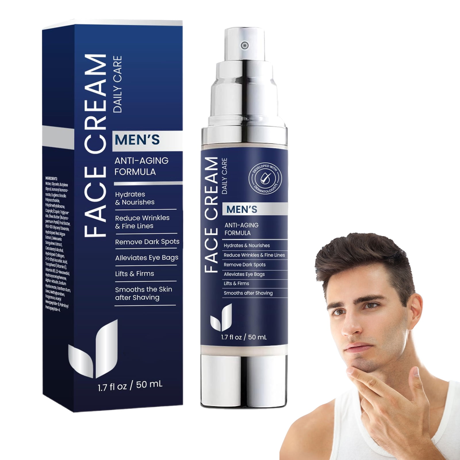 6-in-1 Mens Face Moisturizer: Anti Aging Face Cream - Eye Bags ...