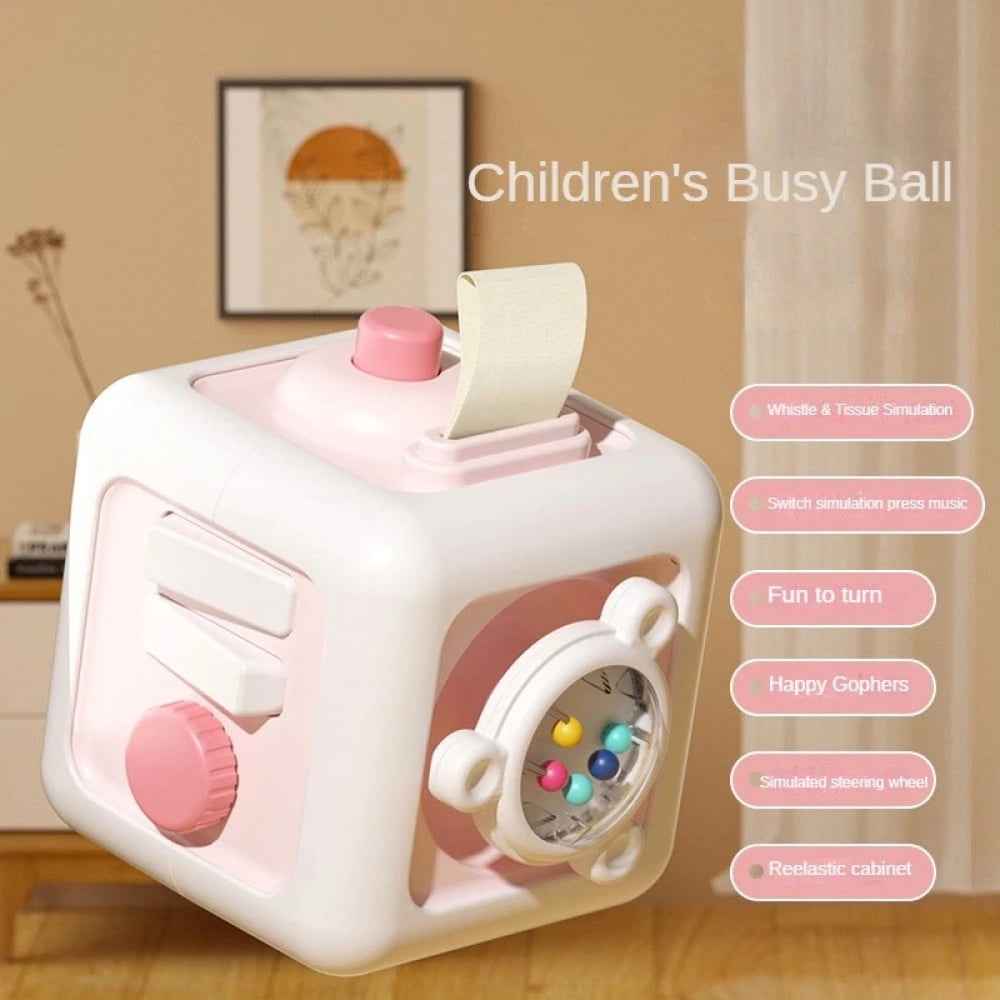 6 in 1 Montessori Educational Toys Sensory Busy Board Baby Practice ...