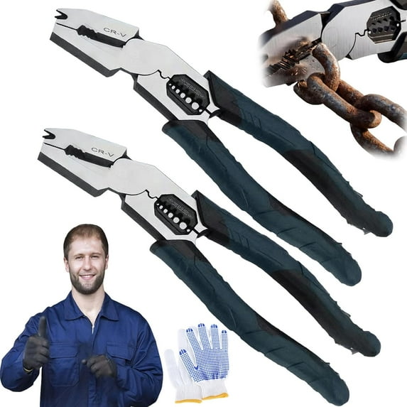6-in-1 Multi-Function Wire Stripper Pliers, CRV Industrial-Grade Multi ...