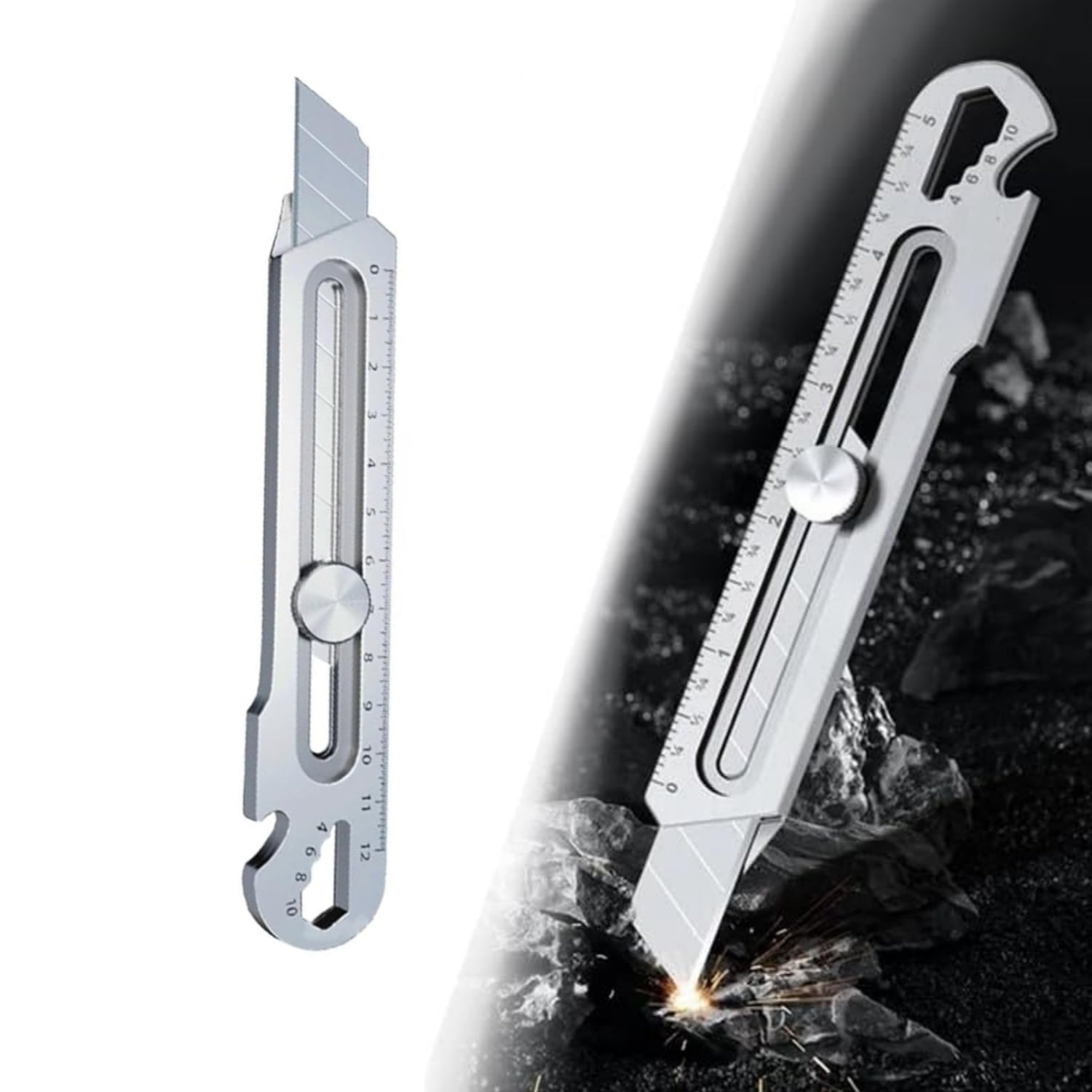 6-in-1 Multi-Purpose Utility Knife, Heavy Duty Retractable Box Cutter ...