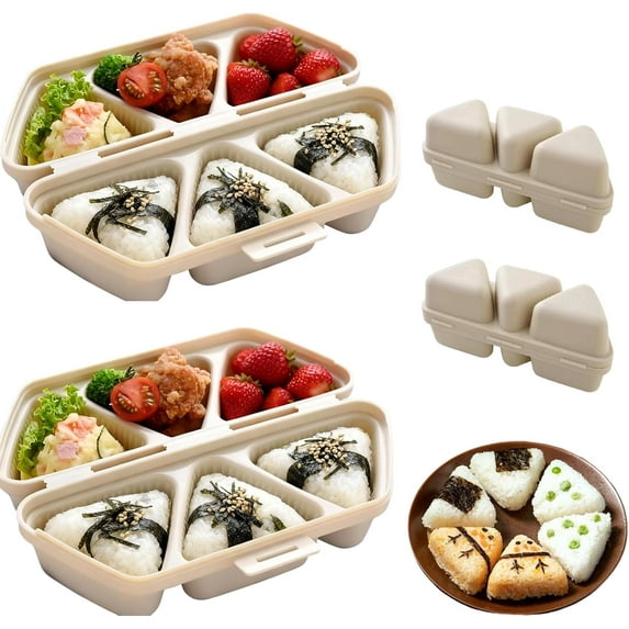 6 in 1 Onigiri Mold, 2026 New Triangle Rice Ball Maker, Non-Stick ...