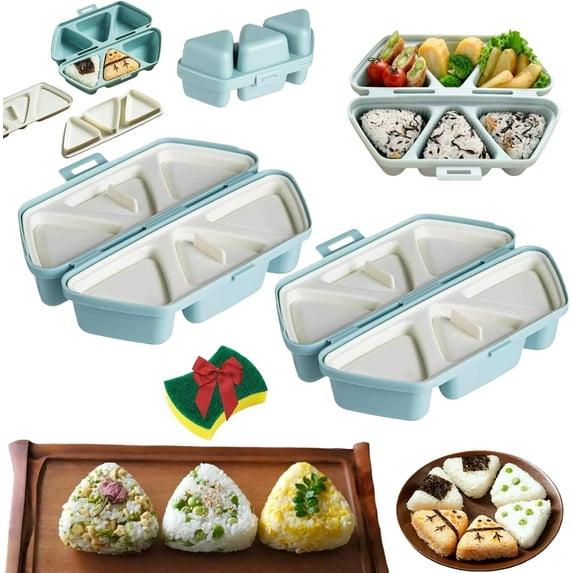 6 in 1 Onigiri Mold, Foldable Triangle Rice Ball Molds, Quick to Make ...