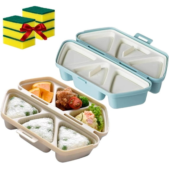 6 in 1 Onigiri Mold, Triangle Rice Ball Maker with 6 Cavities, Quick ...