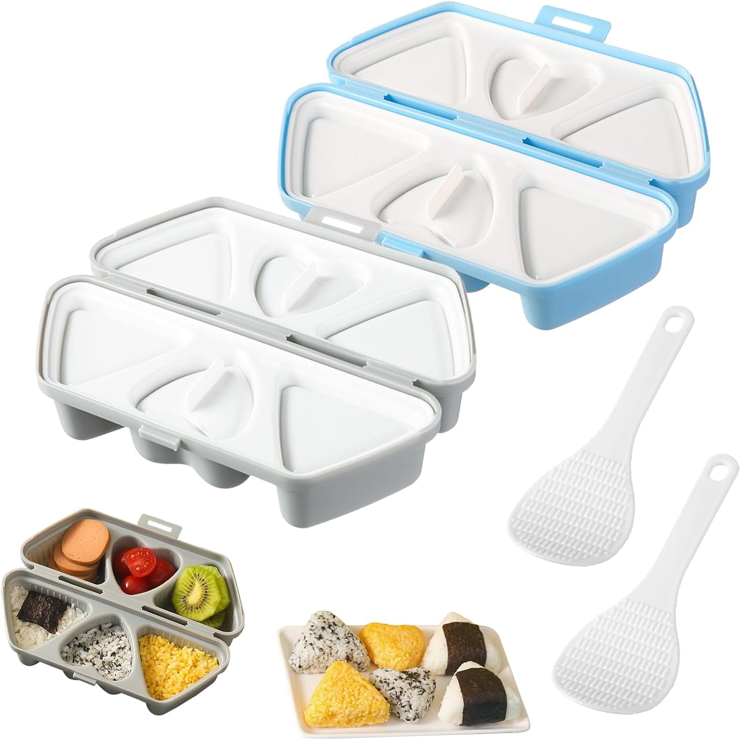 6 in 1 Onigiri Mold Triangle Sushi Making Kit - Easy to Store Carry And ...