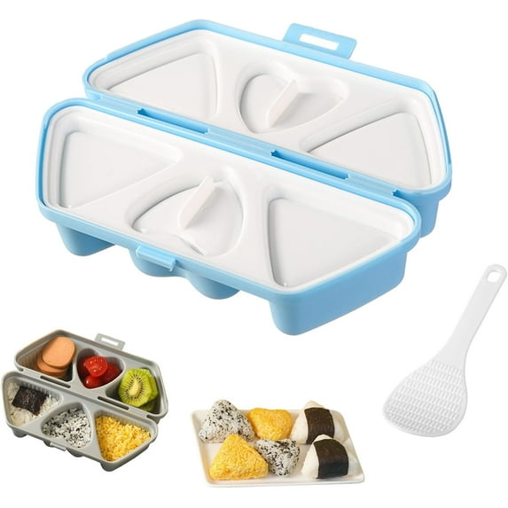 6 in 1 Onigiri Mold Triangle Sushi Making Kit - Easy to Store Carry And ...