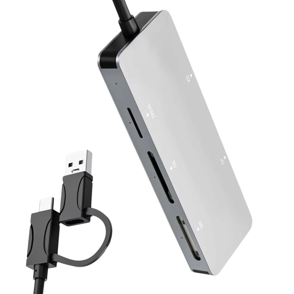 6 in 1 Plugs Play Card Reader USB3.0 Type C Adapter for MS TF M.2 XD ...