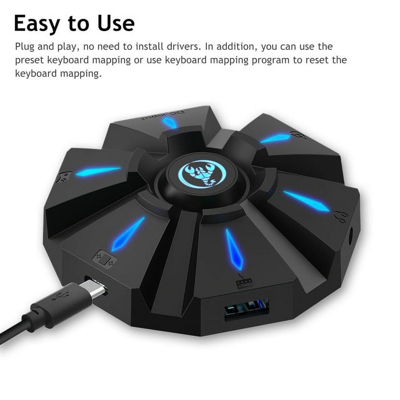 6-in-1 Portable Mouse Keyboard Controller Converter, Keyboard and Mouse ...