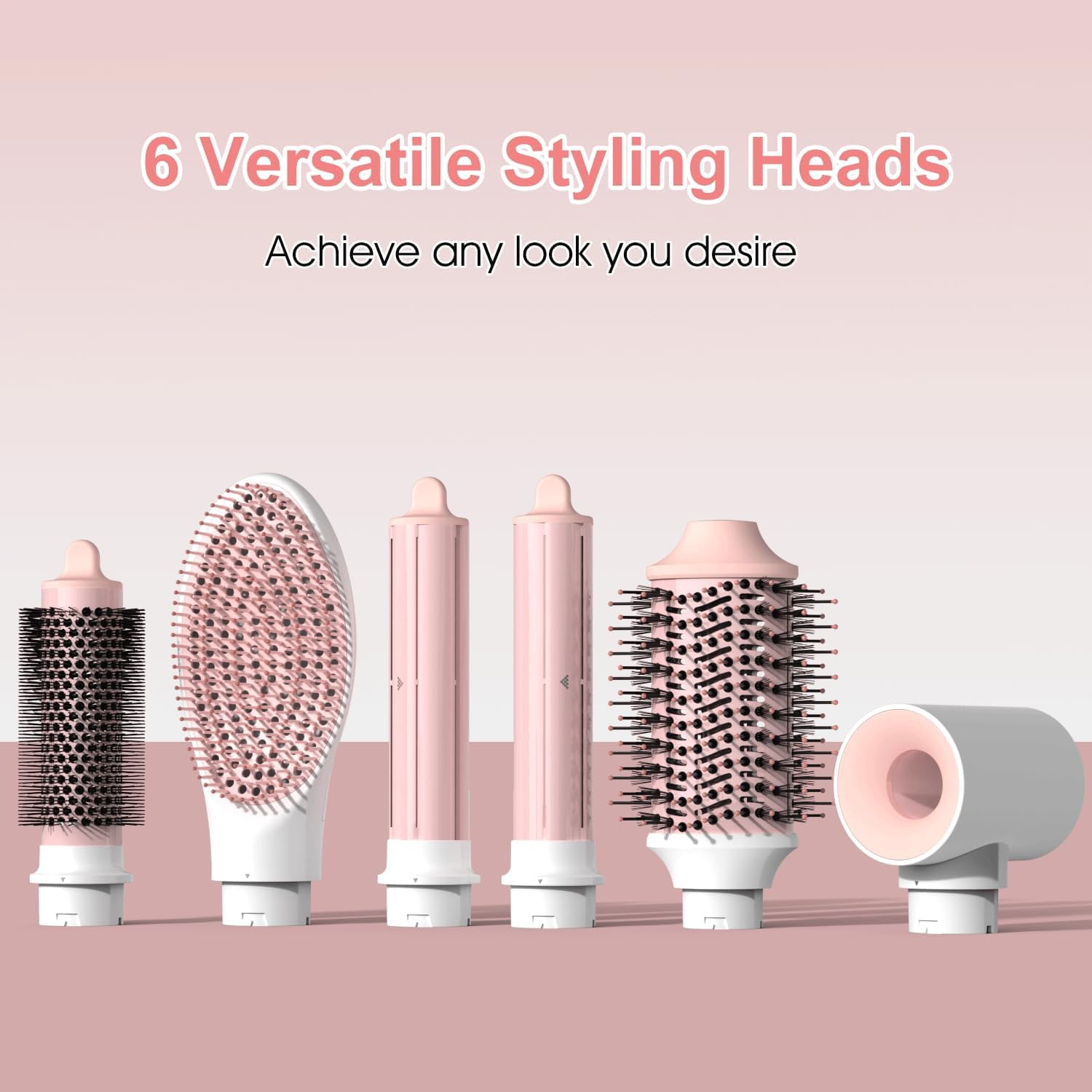 6 in 1 Professional Hot Air Styler & Hair Dryer Brush with 110,000 RPM Negative Ionic Blow Dryer ...