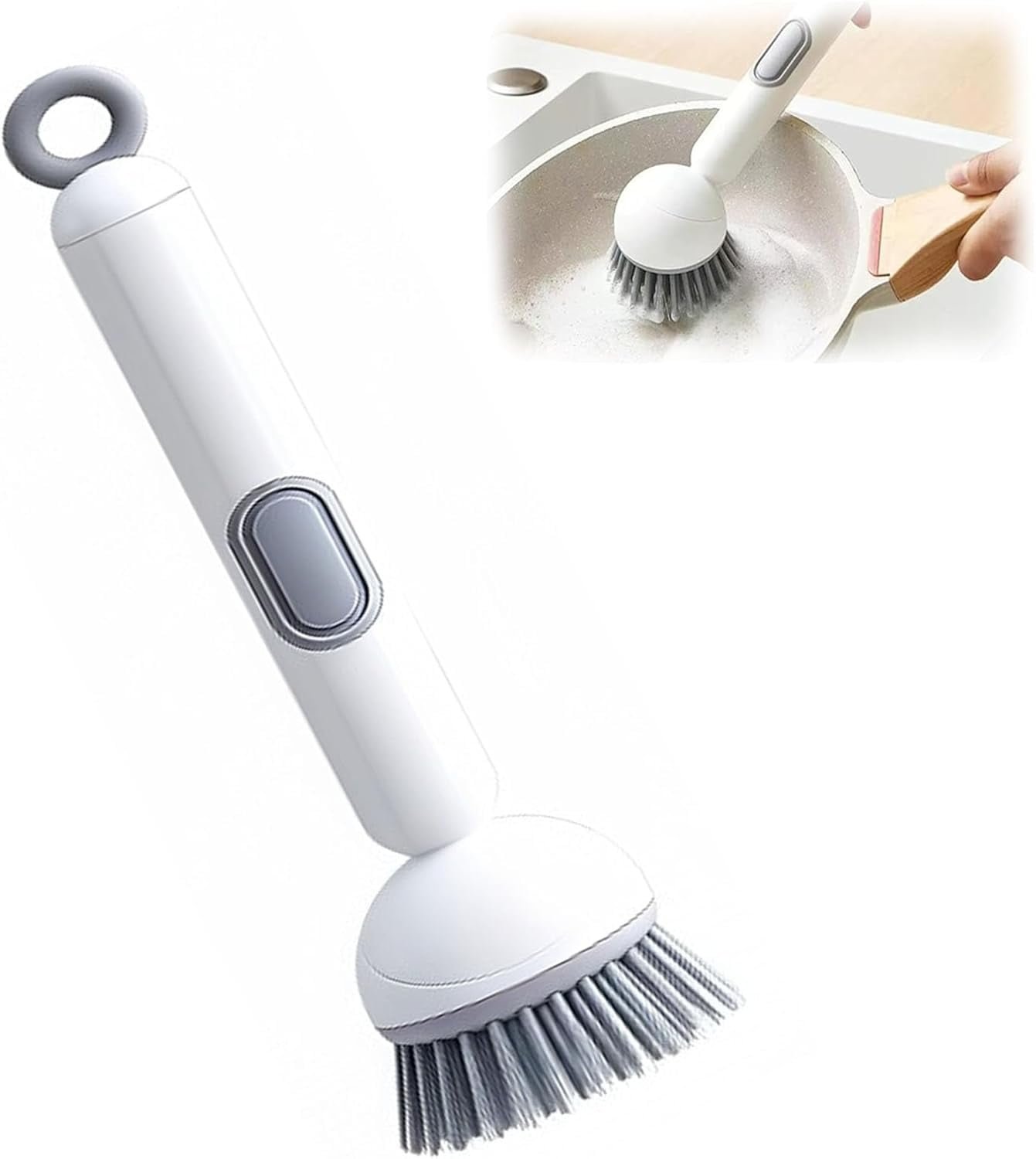 6-in-1 Rotatable Dish Brush, Built-In Detergent Dispenser & 360 ...