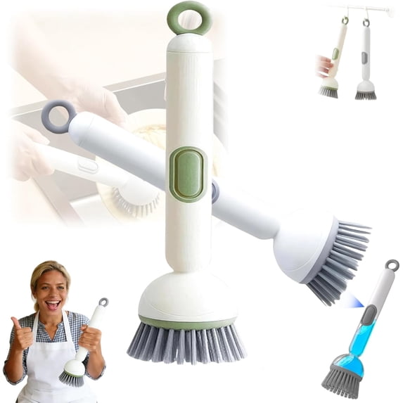 6-in-1 Rotatable Dish Brush with Detergent Dispenser, Dish Block Soap ...