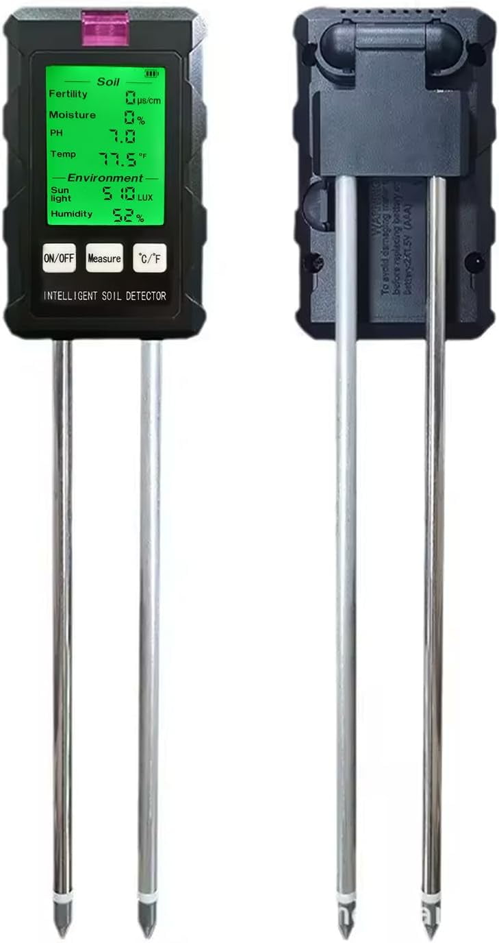 6 in 1 Soil PH Meter Tester for Potting Soil, Hydroponics, Vegetable ...