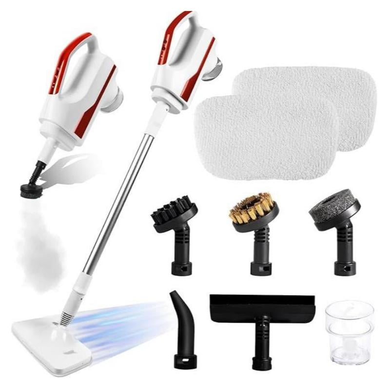 6-in-1 Steam Mop Dual-Rod Design with Detachable Handheld Steamer for ...