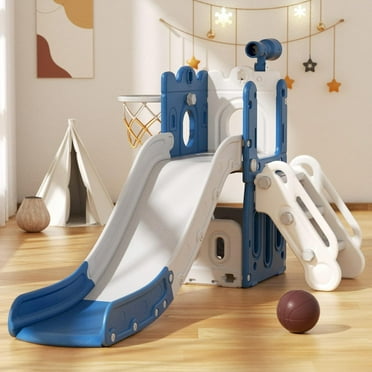 Little Tikes Hide & Slide Climber, Blue & Red - Climbing Toy and Slide ...