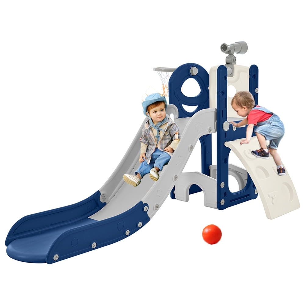 6 in 1 Toddler Slide for Indoor Playground, Freestanding Kids Climber ...