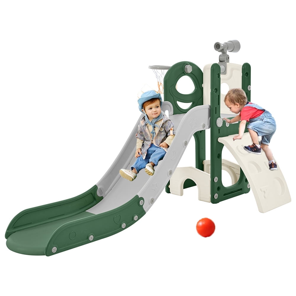 6 in 1 Toddler Slide for Indoor Playground, Freestanding Kids Climber ...