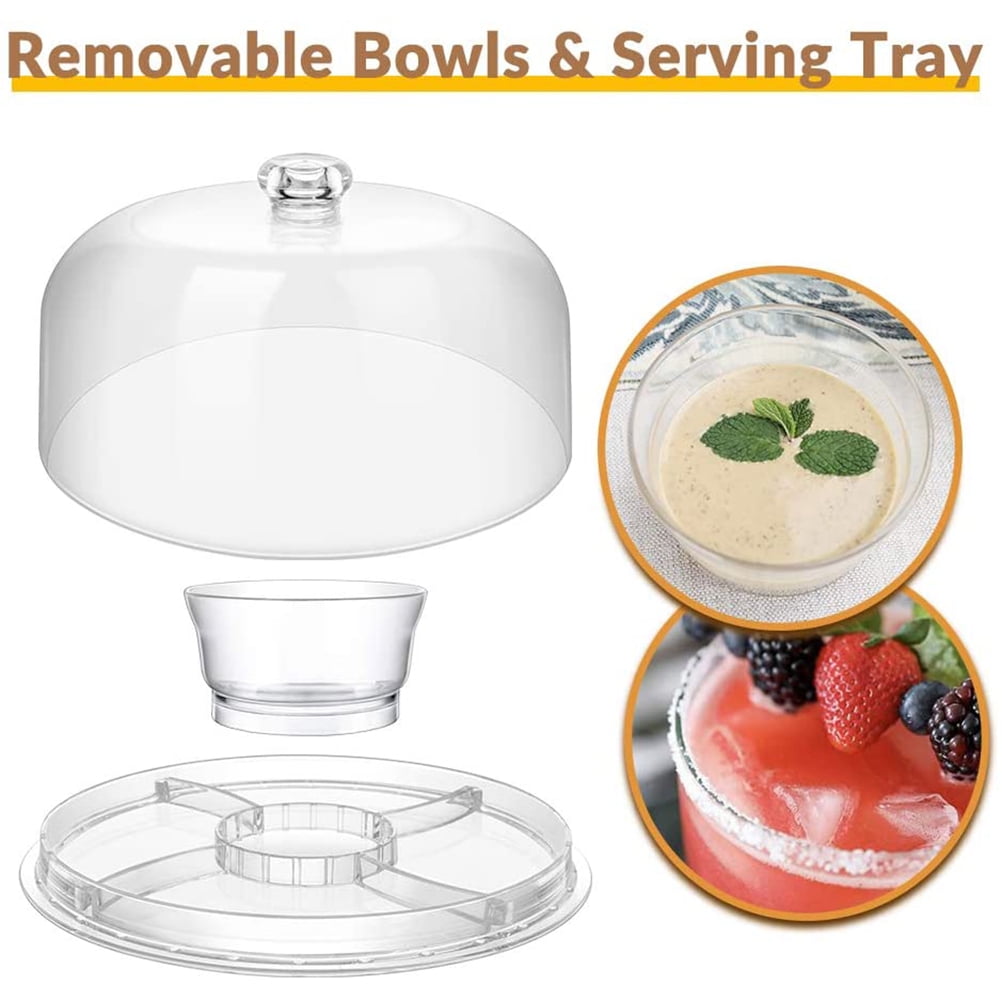 6-in-1 Transparent Acrylic Cake Stand with Dome, Multi-functional ...