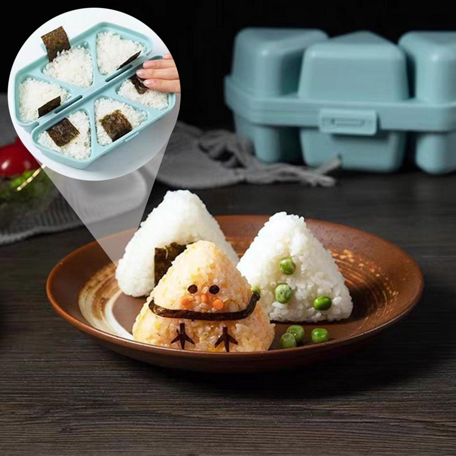 6-in-1 Triangle Onigiri Mold - Fast Rice Ball Maker, Non-Stick ...