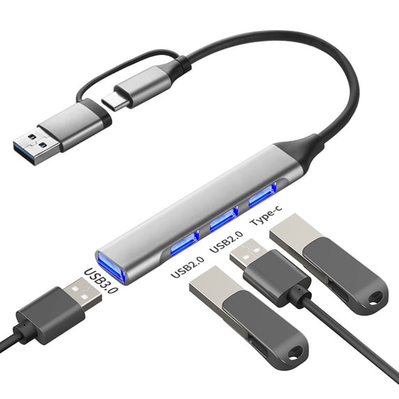 6-in-1 USB-C Hub Multiport Adapter - Type-C to HDMI 4K, USB 3.0 ...