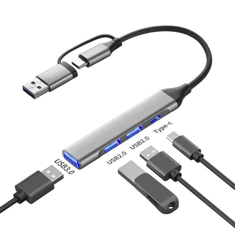 6-in-1 USB-C Hub Multiport Adapter - Type-C to HDMI 4K, USB 3.0 ...
