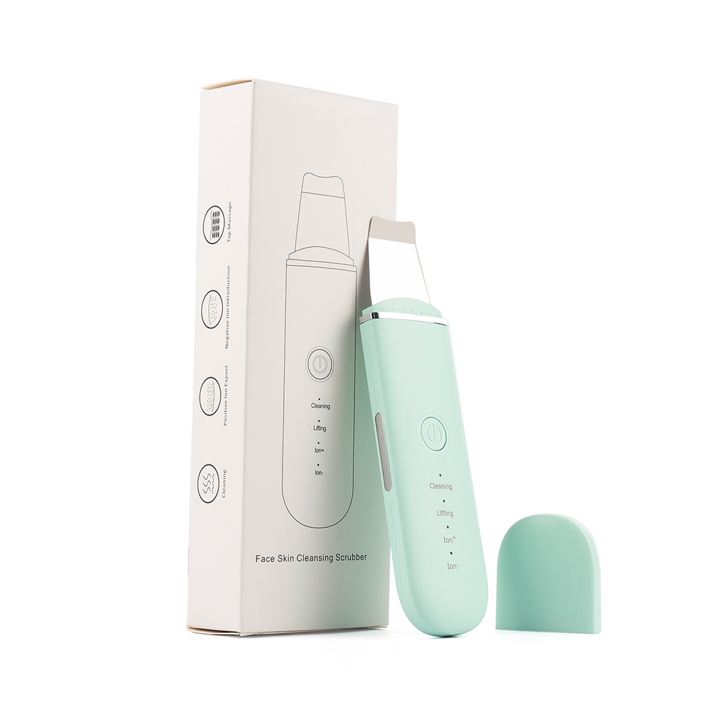 6 in 1 Ultrasonic Skin Scrubber ION LED Pon Skin Lifting Massager Face ...
