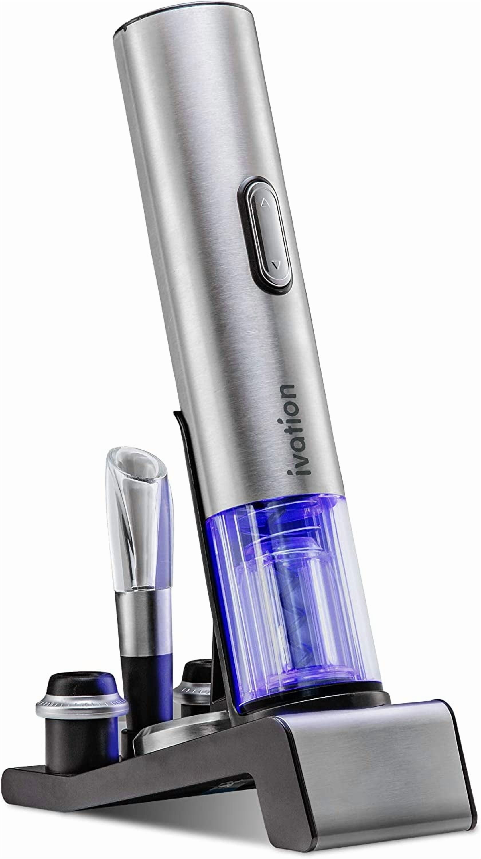 6-in-1 Wine Gift Set – Includes Stainless Steel Electric Opener, Vacuum ...