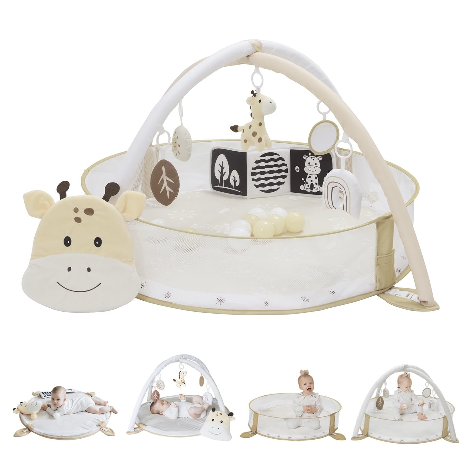 6-in-1 XL Play Mat & Play Gym, Baby Gym, Baby Activity Gym, Sensory ...