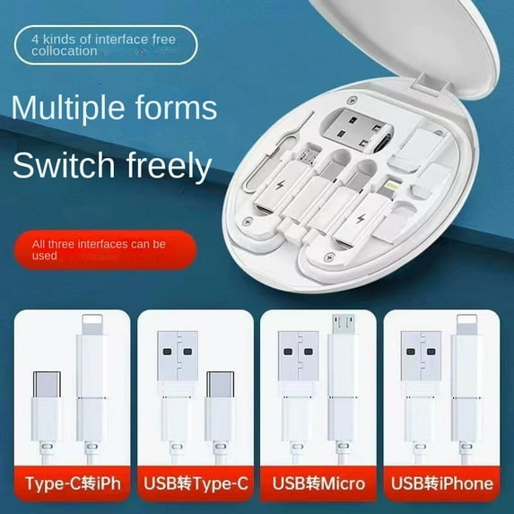 6-in-1 charging and storage box, PD 60W fast charging, multiple ...