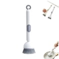 6-in-1Dish Brush with Detergent Dispenser 360° Rotating Scrubber ...